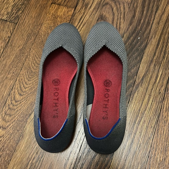 Rothy's | Shoes | Rothys Gray Flats Used Size 75 | Poshmark